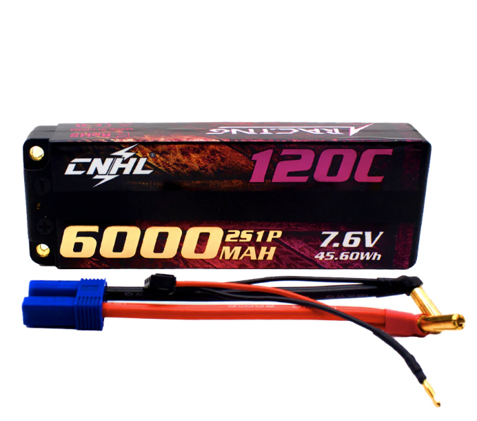 CNHL Baterai LiPo 6000mAh 2S 7.4V | Paket LiPo 2S 6000mAh T Plug, XT90 ...