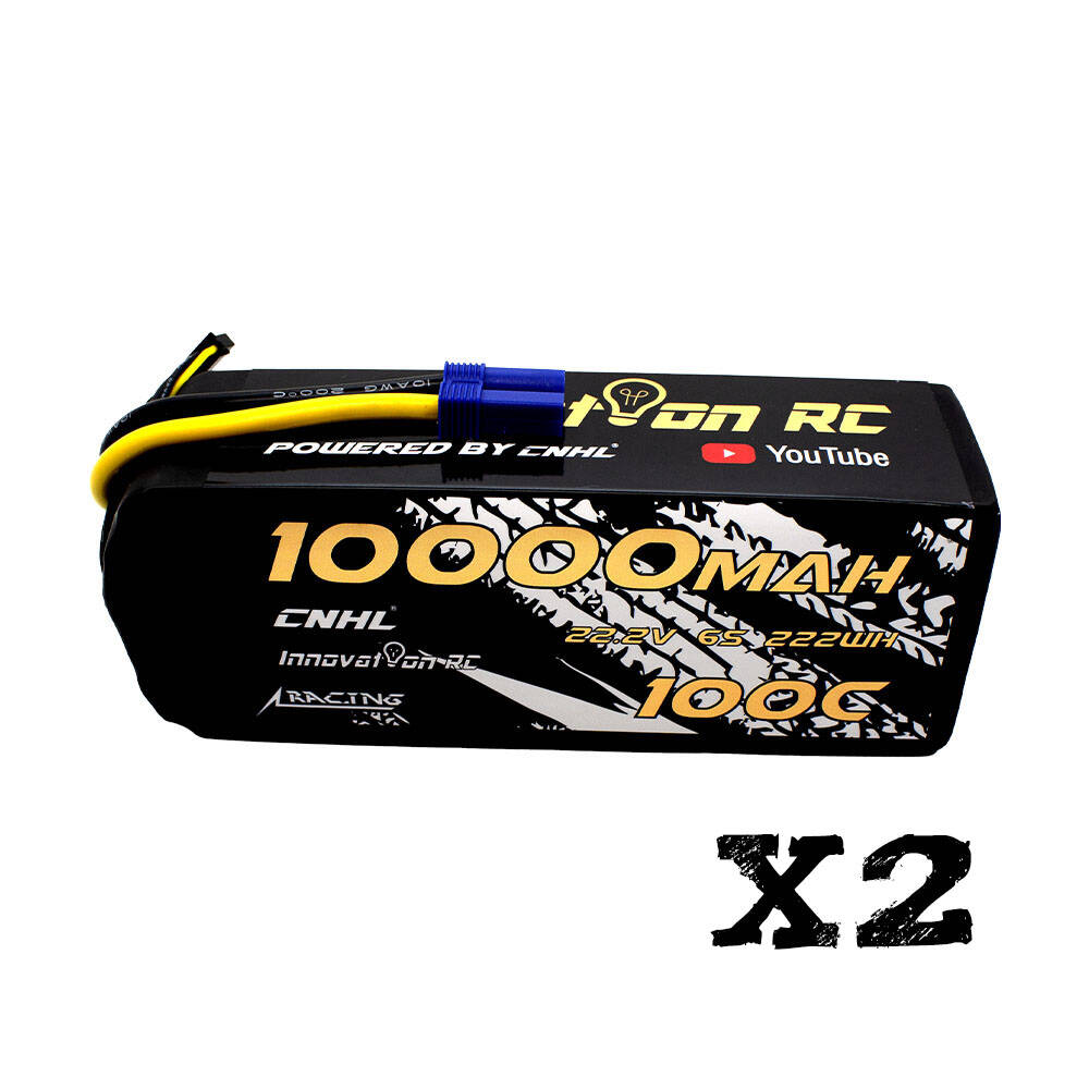 2 Packungen CNHL Racing Serie 10000mAh 22.2V 6S 100C Lipo Akku mit EC5 ...