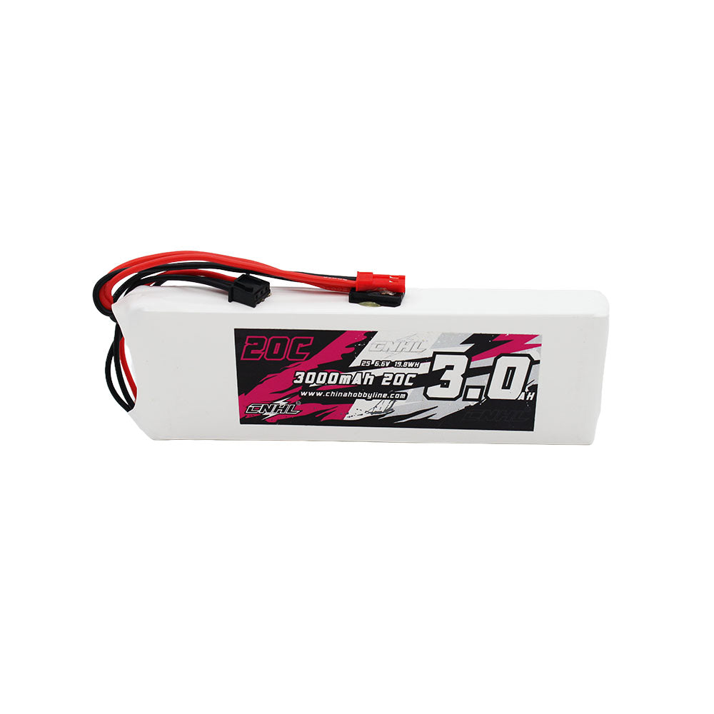 CNHL 3000mAh 6.6V 2S LiFe (LiFePO4) Receiver Battery – JST & Futaba ...