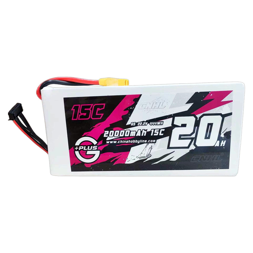 CNHL 20000mAh 22.2V 6S 15C Lipo Battery with XT90 Plug — ChinaHobbyLine