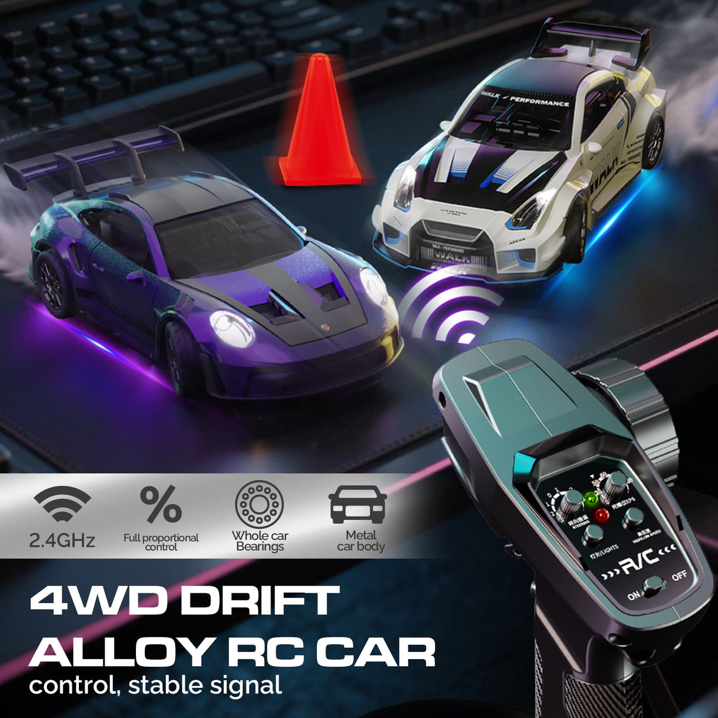 Hstar D43-01Q Mini 4WD Alloy Drift RC Car 911 Edition | Full ...