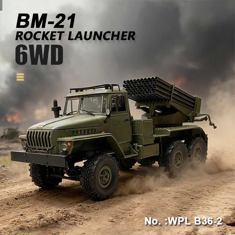 WPL B36-2 BM-21 1/16 6WD RC Military Rocket Launcher Truck — ChinaHobbyLine