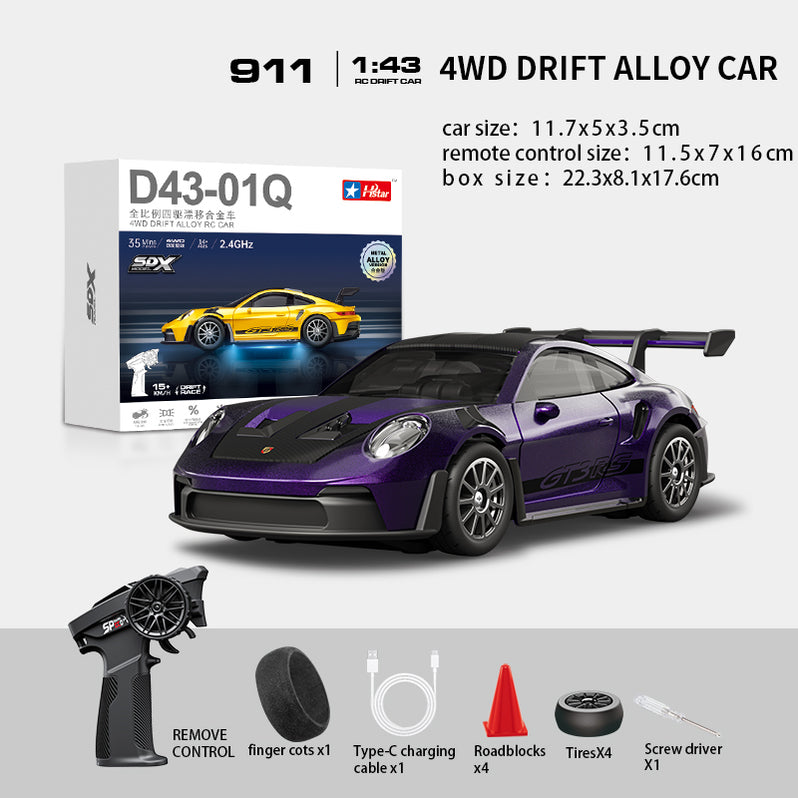 Hstar D43-01Q Mini 4WD Alloy Drift RC Car 911 Edition | Full ...